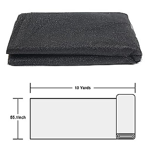 BIT.FLY 54" x 10 Yards Black Glitter Tulle Fabric Rolls Sheer Scarf Sequin Tulle Backdrop Curtain for Wedding Arch Drapes Veil Tutu Skirt Dress Sewing DIY Crafts