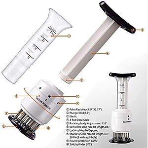 Sauce Enhancer Injector, Sauces Injector Meat Marinade Injector Tenderizer 30 Stainless Steel Meat Tenderizer Needle, 3-oz Large Capacity Meat Flavor Injector