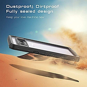 Samsung Galaxy note 8 Waterproof Case, Shockproof Dustproof Snowproof Hard Shell Full-Body Underwater Protective Box Rugged Cover and Built in Screen Protector for Galaxy note 8 (Black)