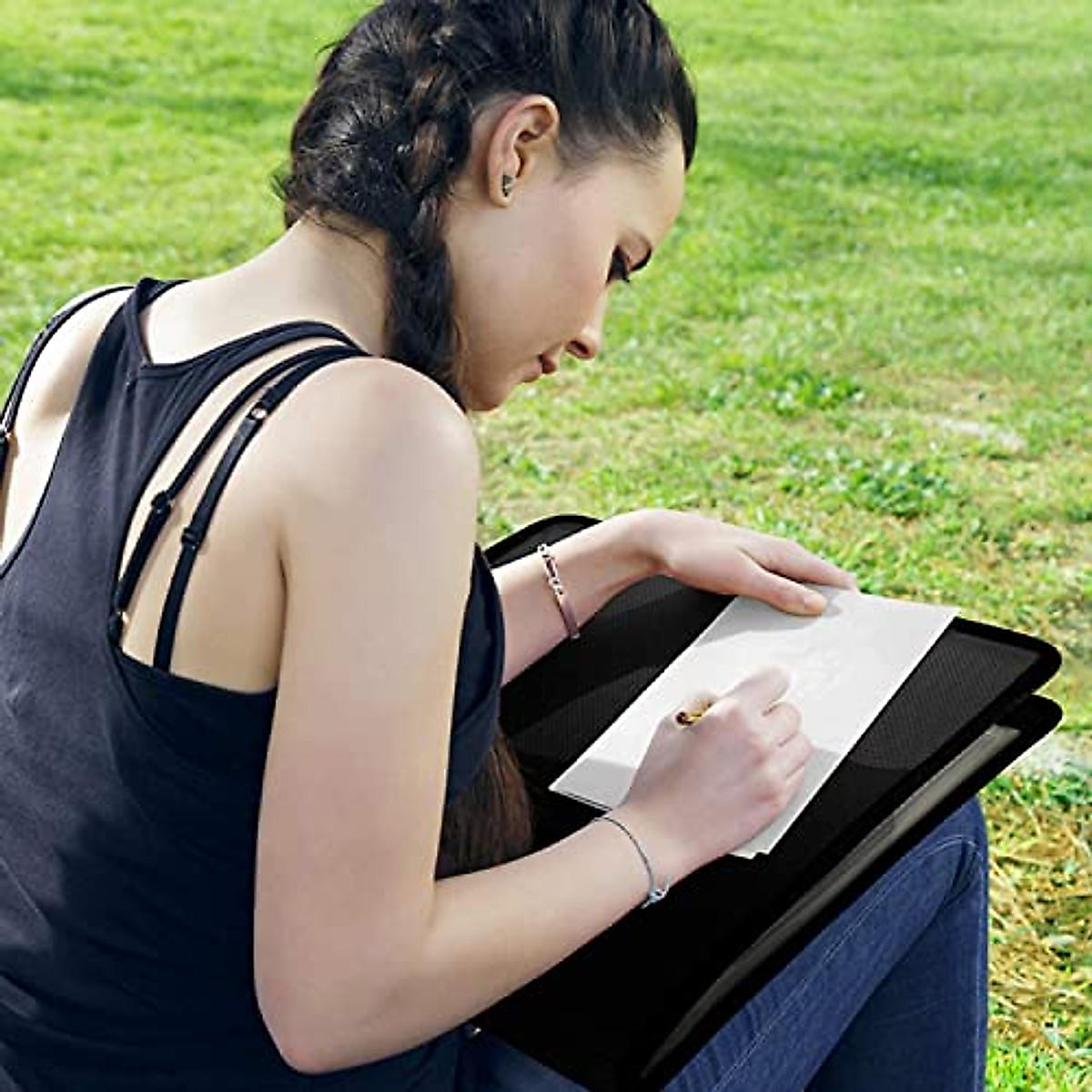 Dunwell 11x14 Art Portfolio Folder - (Black), 24 Pockets Display 48 Pages, 11 x 14 Presentation Binder with Protector Sleeves, Art Portfolio for Kids, Presentation Book