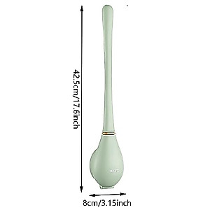 HEMUBAG WC Cleaner Brush Wall-Mounted Bowl Brush Holder Set Deep Cleaner No Dead Ends with Base for Bathroom