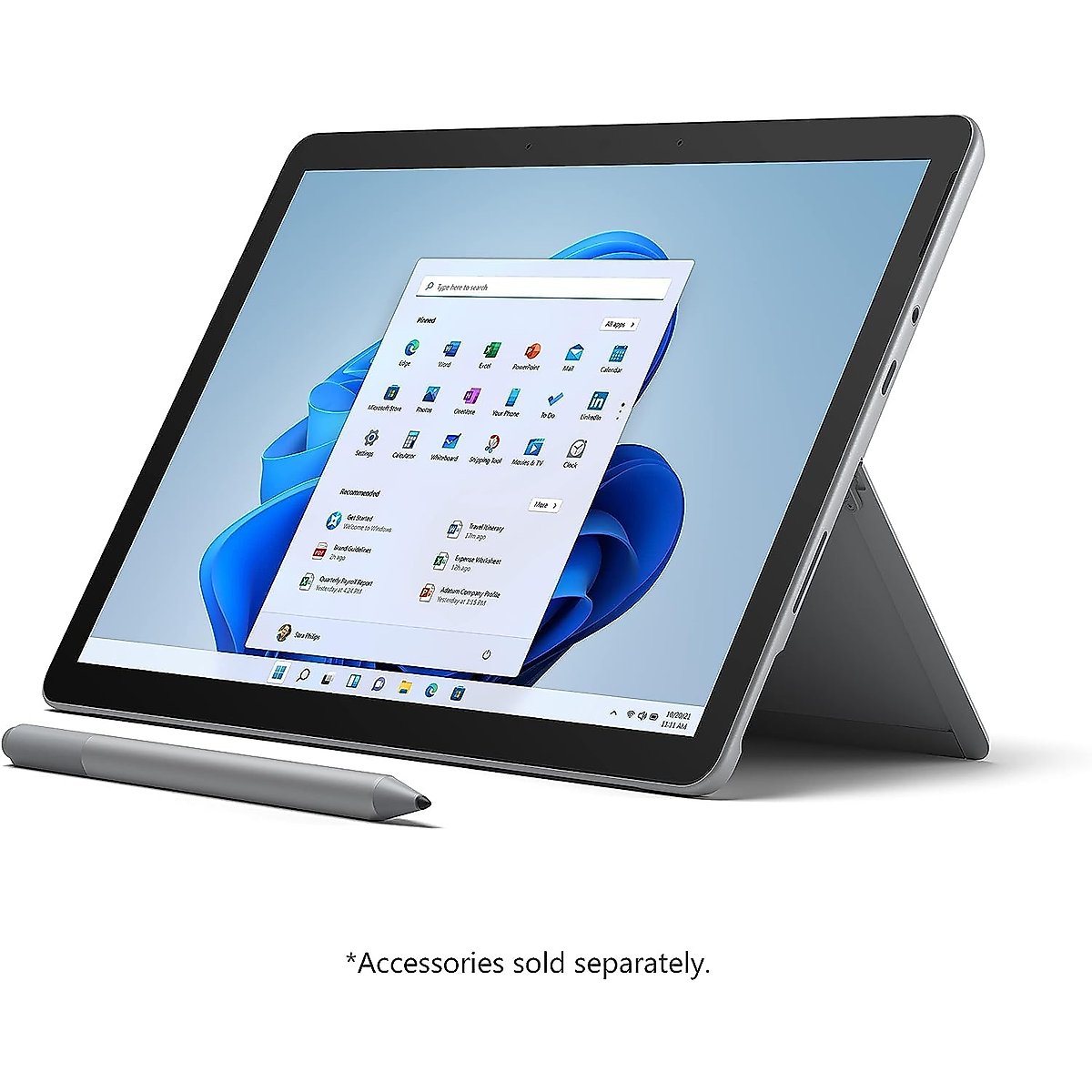 Microsoft Surface Go 3 10" Pixelsense Touchscreen Laptop Tablet, I3-10100Y, 8GB RAM, 128GB SSD, Intel UHD Graphics 615 with Dual-Core 10-Point Multi-Touch Windows 10 Pro, 8W6-00009 (Renewed)