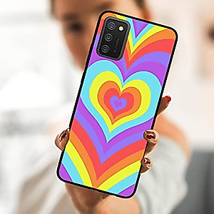zaztify Compatible with Samsung Galaxy A04, Colorful Heart Tunnel Center Love Swirl Cute Pattern Shockproof Protective Anti-Slip Thin Slim Soft Phone Case Cover Shell