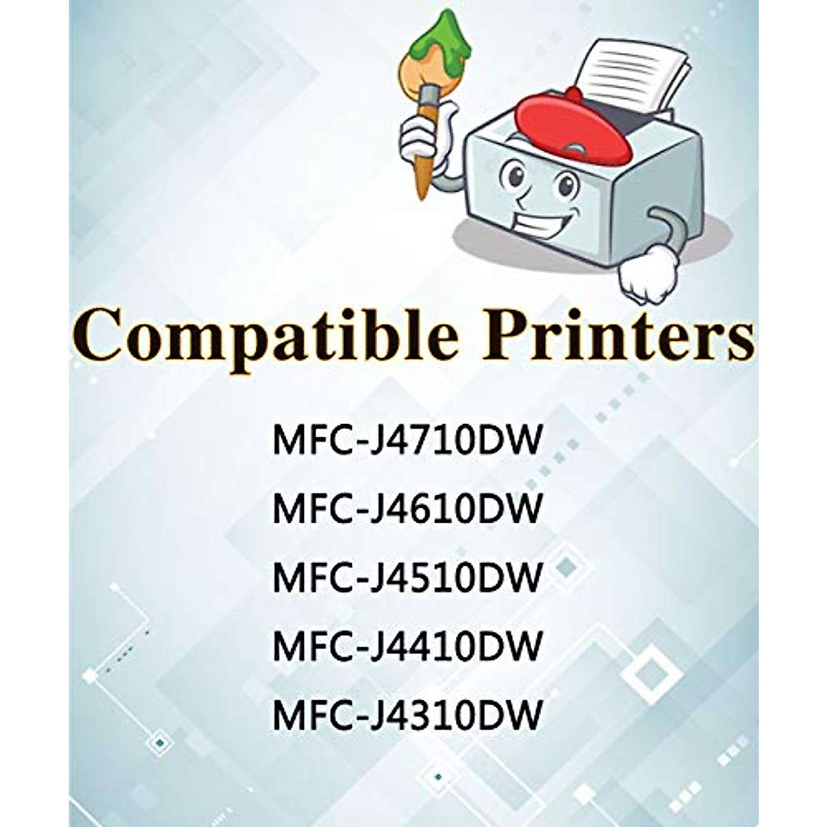 MM MUCH & MORE Compatible Ink Cartridge Replacement for Brother LC-107 LC-105 XXL LC107 LC105 for MFC-J4310DW J4410DW MFC-J4510DW 4610DW MFC-J4710DW (12-Pack, 3 Black, 3 Cyan, 3 Yellow, 3 Magenta)