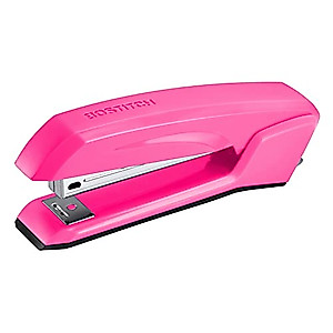 Bostitch Office Ascend 3 in 1 Stapler Integrated Remover & Staple Storage, 420 Staples Included, 20 Sheet Capacity, Lightweight, Pink