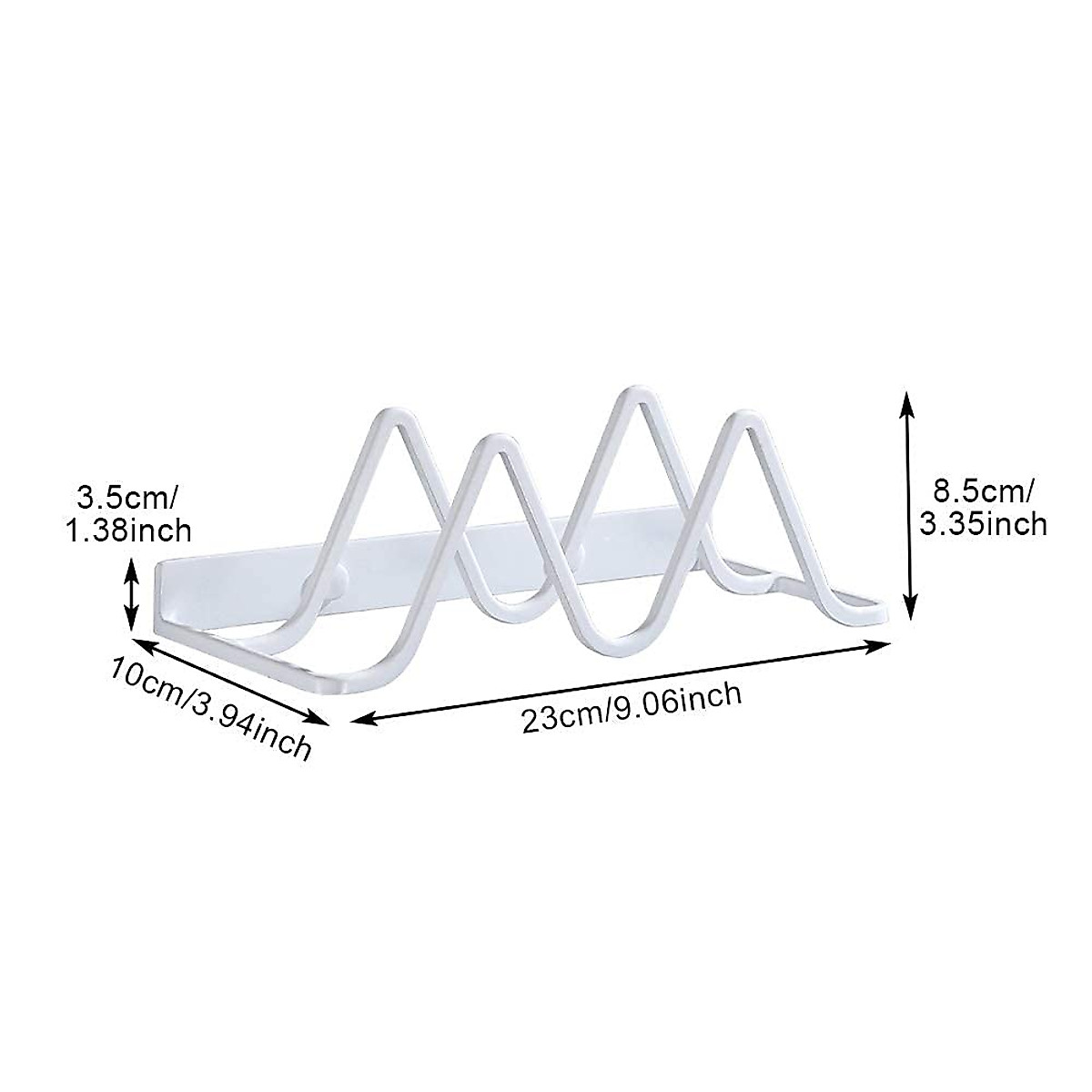 Pot Lid Organizer, Metal Double Slots Lid Holder for Kitchen Cabinet Door or Wall Mounted, Storage Cutting Boards, Bakeware, Pots & Pans, Serving Trays Black free size