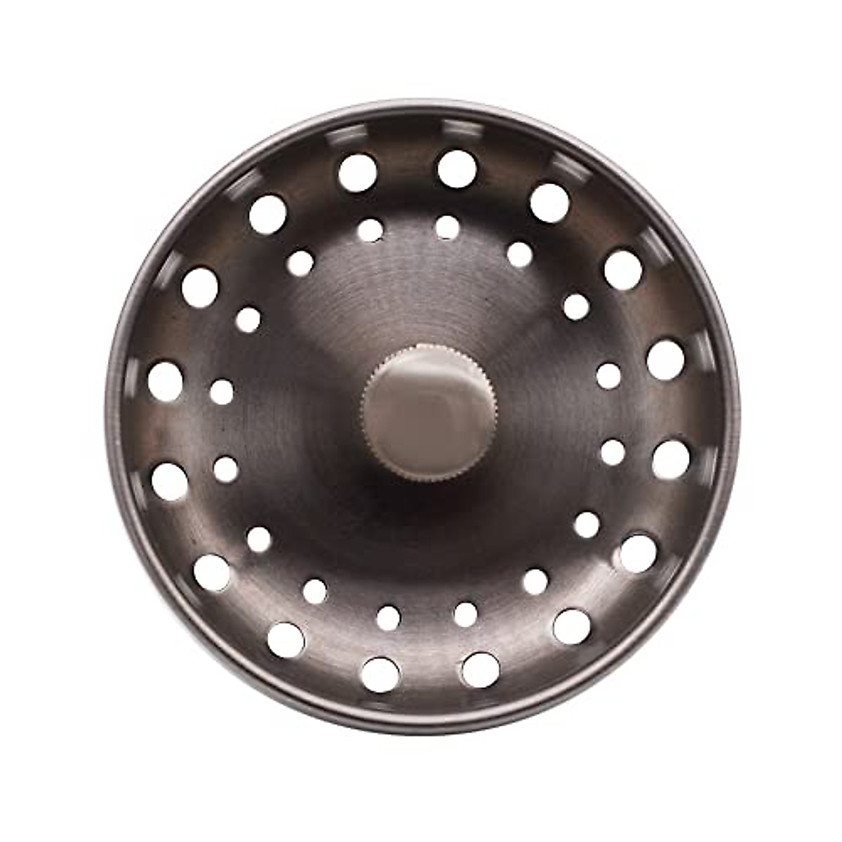 Westbrass D214S-2P-07 3-1/2" Standard Stainless Steel Post Style Large Kitchen Sink Basket Strainer Drain Stopper, 2 Pack, Satin Nickel