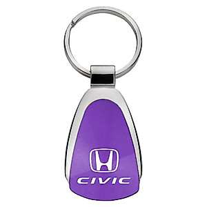 Au-TOMOTIVE GOLDTear Drop Key Chain for Honda Civic (Purple)