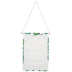 Sparkle and Bash Custom Safari Baby Shower Decorations Canvas Welcome Sign with Sticker Sheets (3 Pieces)