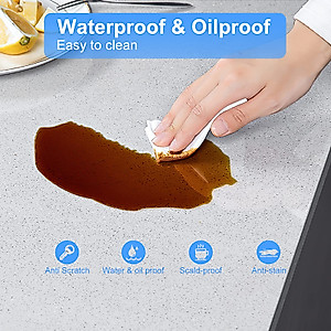 NATRKE Clear Desk Mat Pad, 32"x16" Large Transparent Desk Protector Mat Plastic Desk Mat, 1.5mm PVC Waterproof Non-Slip Clear for Desktop Home Office