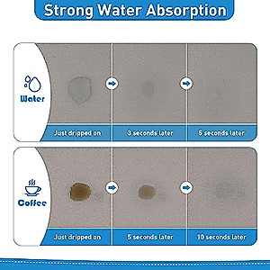 KuLuc Coffee Mat, Coffee Bar Mat, Dish Drying Mat for Kitchen Counter Decor Coffee Station Coffee Bar Accessories under Coffee Maker Coffee Station Organizer Coffee Espresso Accessories Light Gray