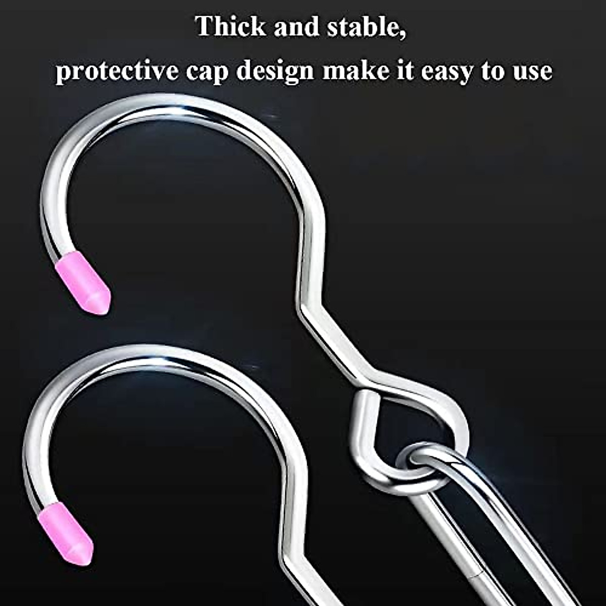 Hangers Space Saving Chain, Closet Organizer and Storage, Magic Hanger Stainless Steel Metal with 10 Holes for Hanging Clothes, College Dorm Room Essentials，Cascading Hangers Gain 90% More Space