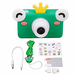 Kids Camera, 32MP Cartoon Pattern Photo Record Digital Camera, 1080P Mini Portable Kids Selfie Camera for Boys, Girls, Gifts, Birthday 5V 1A