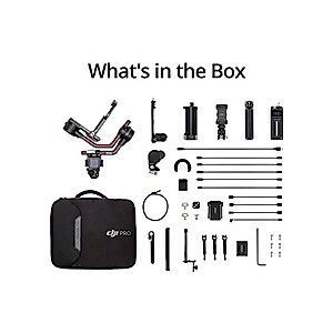 DJI RS 2 Combo - 3-Axis Gimbal Stabilizer for DSLR and Mirrorless Cameras, Nikon, Sony, Panasonic, Canon, Fuji, 10lbs Tested Payload, 1.4” Full-Color Touchscreen, Carbon Fiber Construction, Black