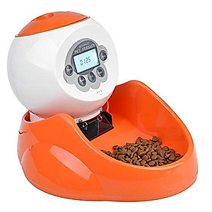 ZZK Automatic Pet Feeder with Recording Function Smart Pet Feeder Timer and Quantitative Feeder for Cats and Dogs