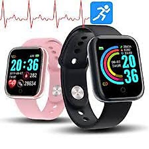 smartwatch Waterproof sports reloj y68 d20 smart watch cheap Online Wearable Devices (BLACK)