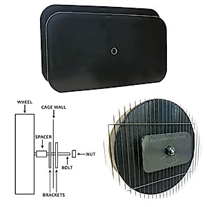 Exotic Nutrition Silent Runner 12" Regular Wheel + Autoclean Track + Sandy Track + Cage Attachment - Pet Exercise Wheel Package Set - for Sugar Gliders, Female Rats, Hamsters, Mice, Small Pets