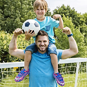 Rhyme-Zeal Boys Indoor Soccer Shoes TF Soccer Shoes Kids Football Shoes Soccer Cleats White Gold 5 Big Kid