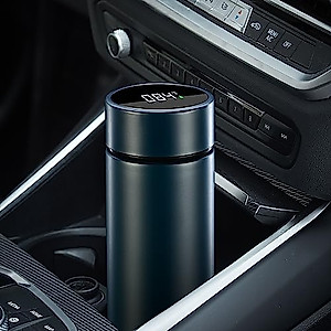 PARACITY Coffee Thermos with LED Temperature Display, 17 oz Double Wall Vacuum Insulated Metal Water Bottle, Thermos for Hot Drinks, Stainless Steel Water Bottle Keeps Hot for 12 Hrs, Cold for 24 Hrs