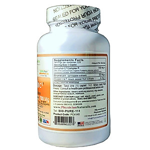 Physician Naturals Ultra CURCUMIN Time Release w Bioperine 700mg 120 Tabs MAX Absorption