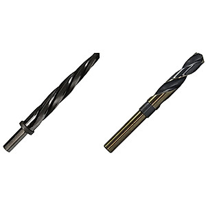 Drill America 5/8" Bridge/Construction Reamer with 1/2" Shank, DWR Series & KFDRSD9/16 9/16" Reduced Shank High Speed Steel Black & Gold KFD Drill Bit with 1/2" Shank, KFD Series