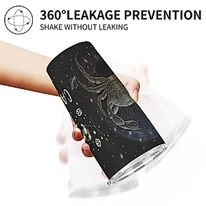 BEOIIBIRD Cancer Zodiac Tumbler Gifts, 20oz Glaze Stainless Steel with Lid and Straw Water Bottles Insulated Coffee Mug, Beverage Cup for Teen Women Men in Home Office Car Travel