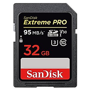 SanDisk Extreme Pro 32GB SDHC UHS-I Card (SDSDXXG-032G-GN4IN)