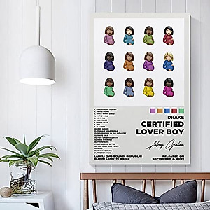OFITIN Drake Poster Certified Lover Boy Album Cover Posters for Bedroom Aesthetic Wall Decor Canvas Wall Art Gift 12x18inch(30x45cm)
