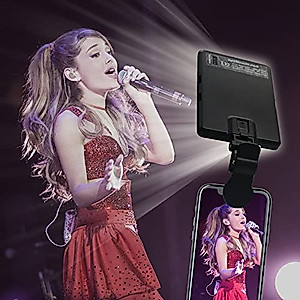 GreatLPT Cell Phone Fill Light, Clip Fill Video Light for Phone 2000Mah Rechargeable, 10-Level Brightness Adjustment, CRI 95+, 3 Light Modes Dimmable, Portable Video Conference Lighting