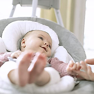 Ingenuity InLighten Baby Swing - Cool Mesh Fabric, Vibrations, Swivel Infant Seat, Nature Sounds, Light Up Motorized Mobile - Braden