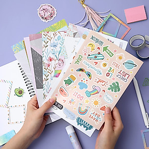 CAGIE DIY Journal Set for Girls, Ideal Gifts for 8 9 10 11 12 Year Old Girl Birthday Gifts, Diary for Girls Journal Kit, Scrapbook & Diary Supplies Set Journaling Art Crafts Kit Crafts for Girls 8-12