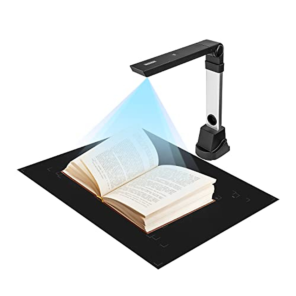 NetumScan Upgraded Book & Document Scanner for Teachers, Multi-Language OCR and English Article Recognition by AI Technology, Real-time Projection, Video Recording, Foldable & Portable, Only Windows