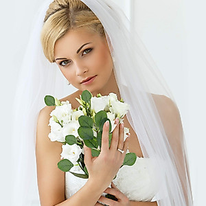 WILLBOND 30 Pieces Eucalyptus Stems Artificial Eucalyptus Leaf Stem Faux Long Eucalyptus Artificial Greenery Leaves for Wedding, Office, Holiday, Home, Garden, Greens Decor