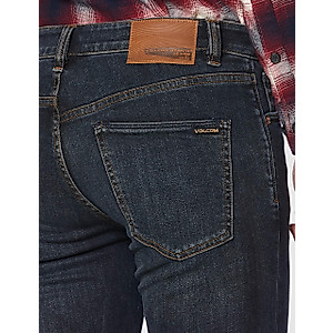 Volcom Men's Vorta Slim Fit Stretch Denim Jean, VINTAGE BLUE, 30W x 34L