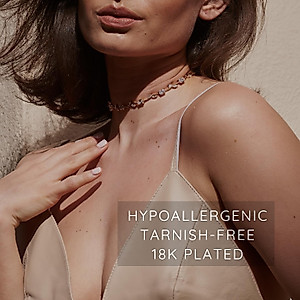 Nikita By Niki Rose Flower Rhinestone Choker Necklace - Statement Crystal Choker - Rose Gold, Silver or Gold Choker Necklaces for Women - Rose Gold Plated Necklace - Choker Chain (Rose Gold)