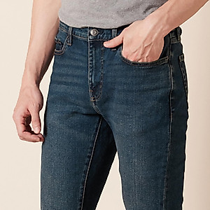 Amazon Essentials Men's Jeans, Slim Fit Stretch, 32W x 34L, Dark Wash, Bootcut
