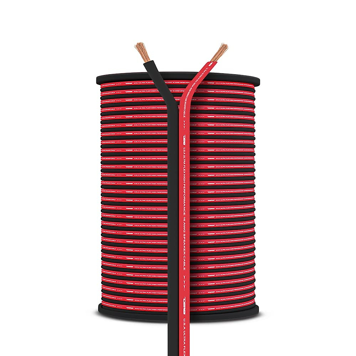 DS18 SW-16GA-1000RB 16-Gauge 1000-Feet Speaker Wire Ultra Flex CCA Red and Black (1000 FT / 304.8 Meters) Speaker Cable for Audio Applications