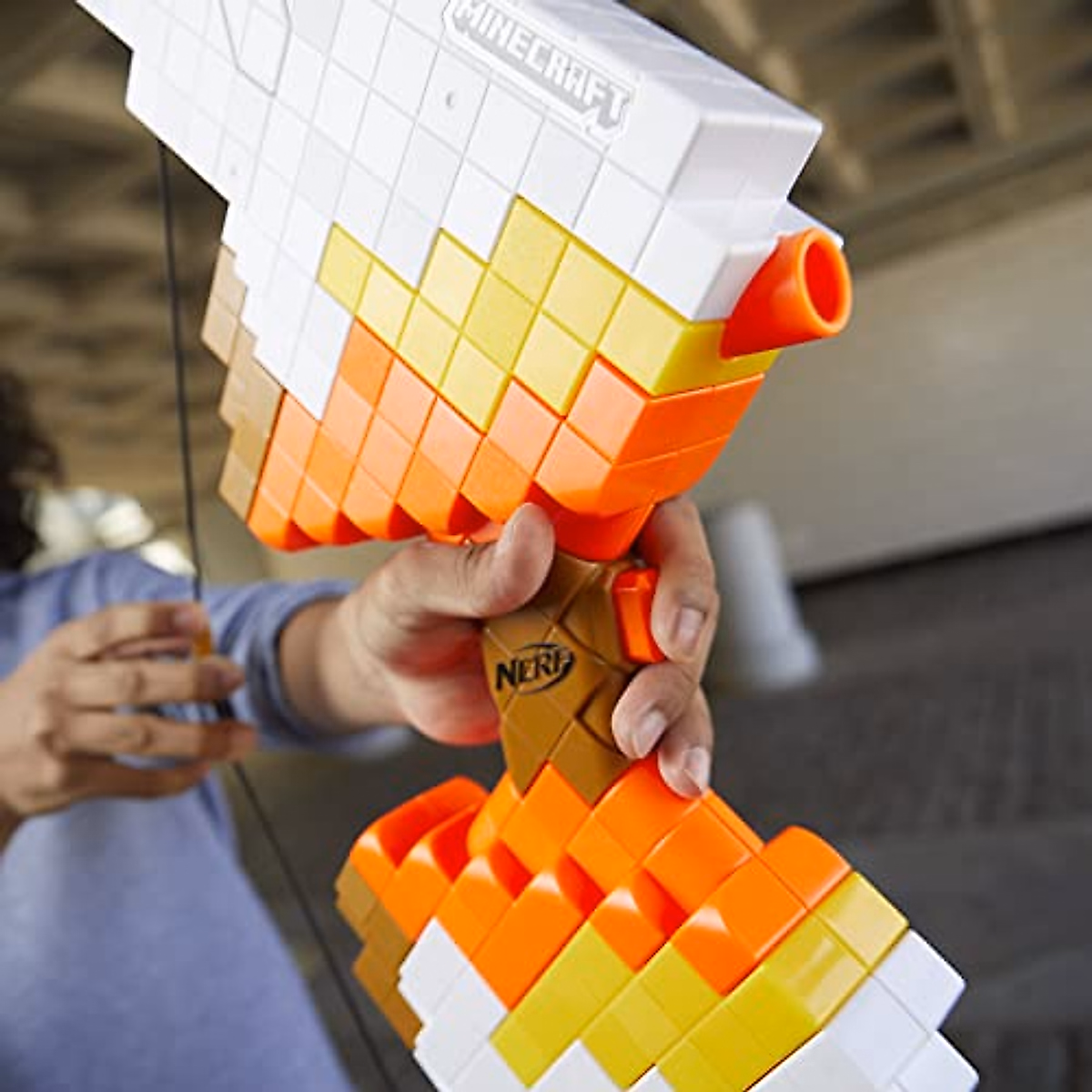 NERF Minecraft Sabrewing Motorized Blaster Bow, 8 Elite Darts, 8-Dart Clip, Electric Full Auto Toy Foam Blasters, Minecraft Toys for 8 Year Old Boys and Girls and Up