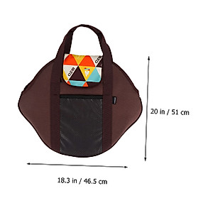 SEWOART 1pc Pot Storage Bag Grill Utensil Storage Bag Grill Tool Bag Bbq Tool Storage Bag Grill Tool Storage Bag Handbag Organizer Outdoor Camping Pouch Thicken Cast Iron Pan Pearl Cotton