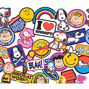 Tervis Peanuts Sticker Collage Triple Walled Insulated Tumbler Travel Cup Keeps Drinks Cold, 24oz Wide Mouth Bottle, Stainless Steel