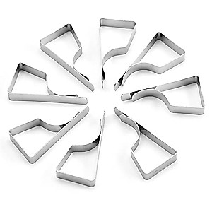 FYY Tablecloth Clips,12 Packs Heavy Duty Stainless Steel Table Clips Table Cloth Cover Clamps Ideal Table Cloth Holders for Restaurant Outdoor Picnic Wedding Graduation Party Home Kitchen