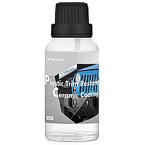 Plastic Restorer -Professional Car Trim Restore Ceramic Coating, Plastic Refreshing Coat Kit,Not a Dressing,1000 Washes,Plastic Protects & Renew，30ml