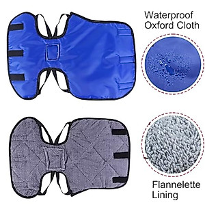 2 Pcs Goat Coat for Winter Goat Blanket Cold Weather Waterproof Windproof Goat Jacket Blanket to Keep Goat Warm Lamb Coat with Straps, Blue