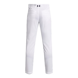 Under Armour Boys Utility Baseball Pant Pipe , (102) White / Midnight Navy / Midnight Navy , X-Small