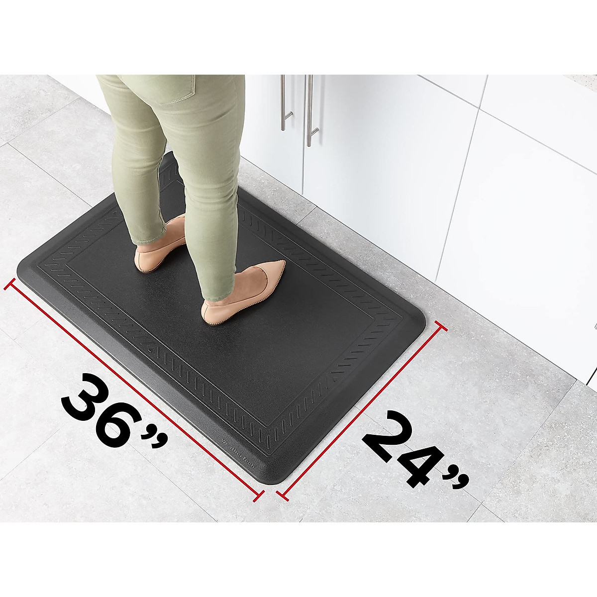 WeatherTech ComfortMat, 24 by 36 Inches Anti-Fatigue Comfort Mat, Stone Pattern, Black