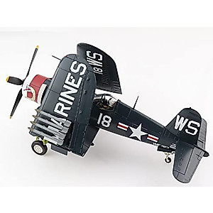 Vought F4U-4 Corsair Fighter Aircraft VMF-323 Death Rattlers USS Sicily (June 1951) "Air Power Series 1/72 Diecast Model by Hobby Master HA8223