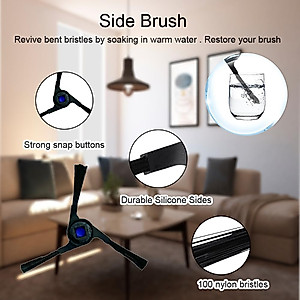 Replacement Parts Accessories for ECOVACS DEEBOT X2 Omni Vacuum Cleaner, Include 4 Side Brushes, 4 Filter, 4 Dust Bags, 4 Mop Pads