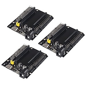 AITRIP 3PCS 30Pins ESP32 Development Board Type-C USB and Micro USB CH340C WiFi+Bluetooth Ultra-Low Power Dual Core ESP-WROOM-32 ESP-32 ESP-32S ESP32-DevKitC-32 ESP-WROOM-32 Expansion Board