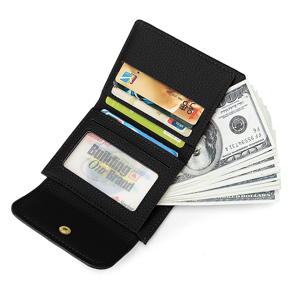 YALUXE Small Wallets for Women Vegan Leather Mini Coin Purse with Coins Zipper Pocket and ID Card Holder