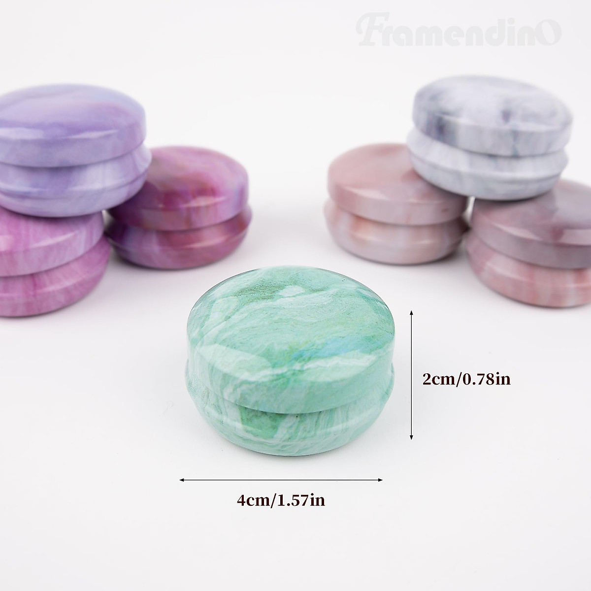 Framendino, 12 Pack Mini Tinplate Candle Tin Jars with Lids, Empty Reusable Round Travel Cans Refillable Container for Making, Jewelry, Pendant